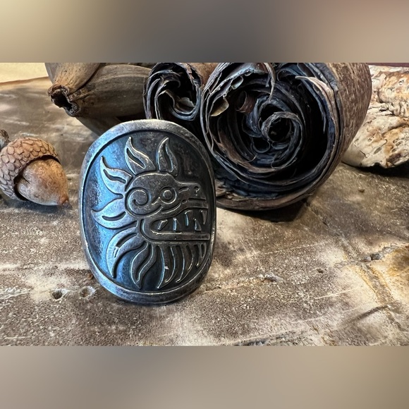 Taxco | Jewelry | Authentic Mexico Signed 925 Ring Tribal Quetzalcoatl ...